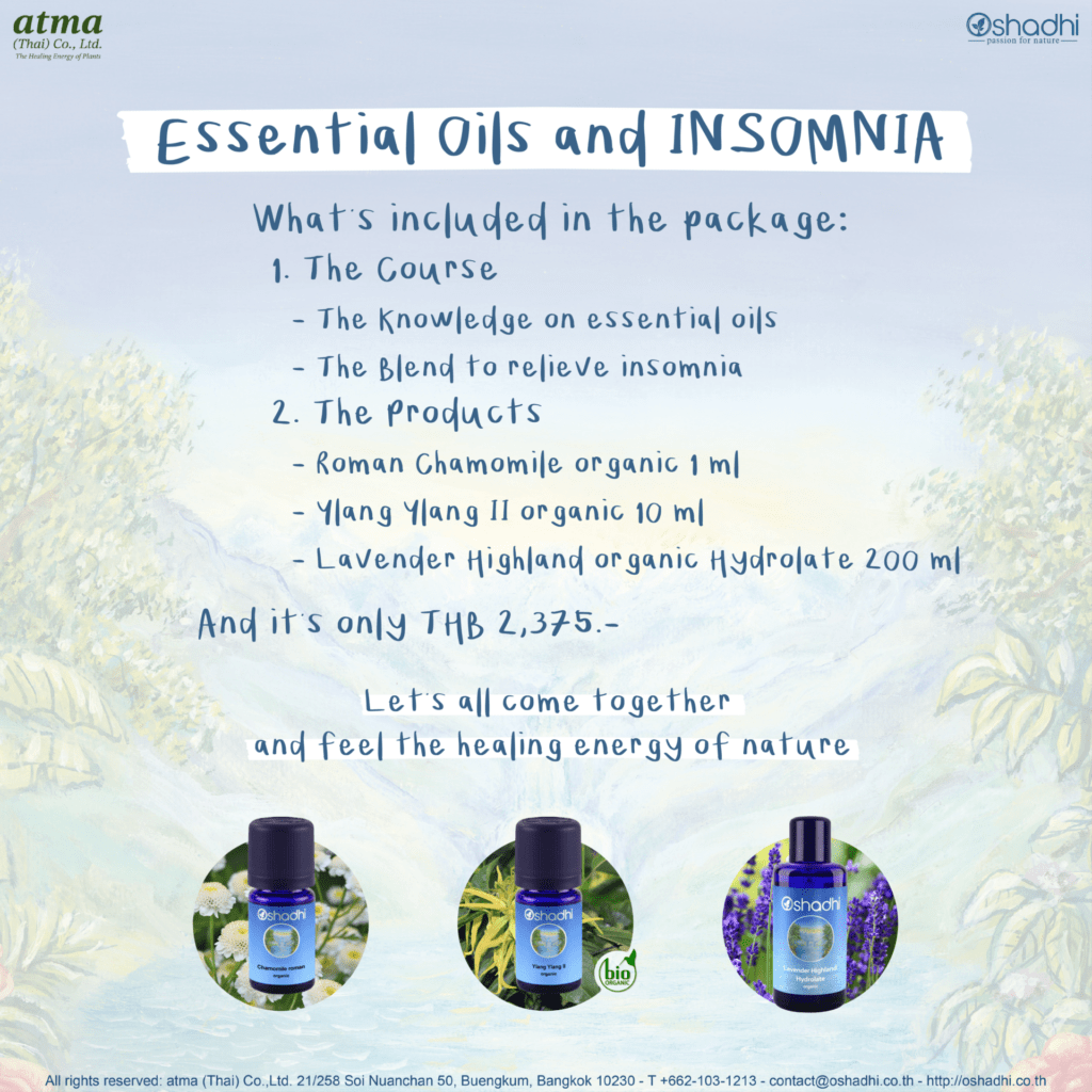 Course Essential Oils & Insomnia / Sleep problems - Oshadhi